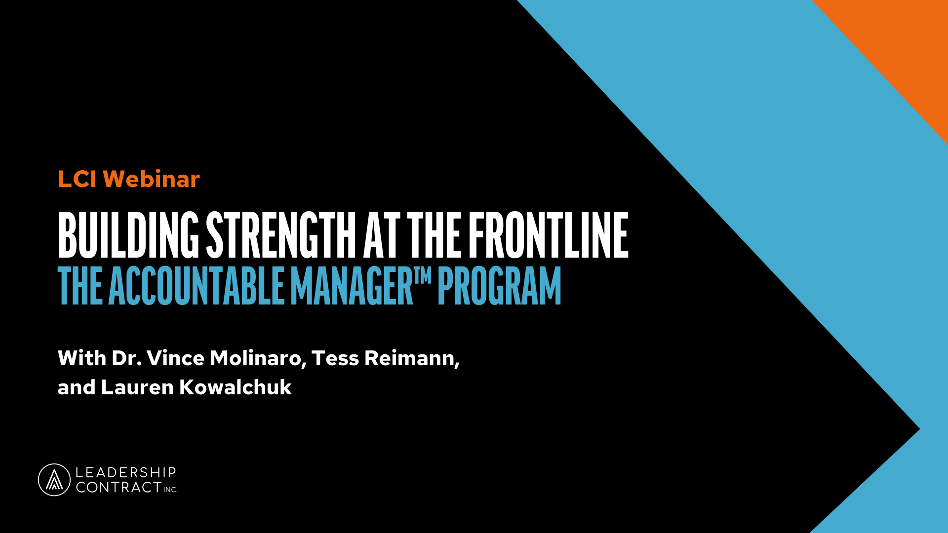Building Strength at the Frontline: The Accountable Manager™ Program ...